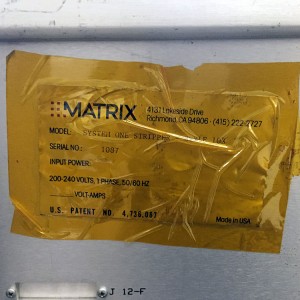 Matrix System One Stripper Matrix 103 plasma Asher Plasma descum ...