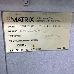 Matrix System One Stripper plasma Asher Plasma descum semiconductor ...