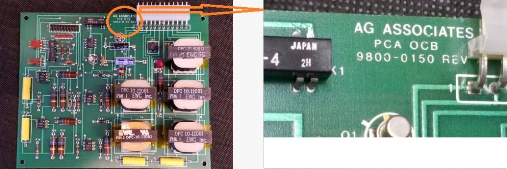 AG Associates 9800-0150 PCA OCB Board For 610-CP3 Heatpulse | SemiStar