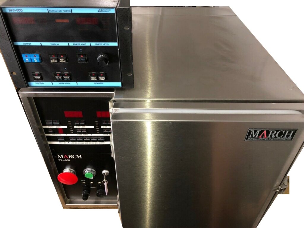 March PX500 plasma asher with Advanced Energy RFX-600 13.56mhz Rf ...